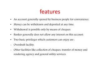 types of bank accounts | PPTX