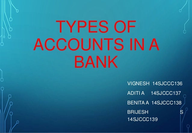 types of accounts in a bank