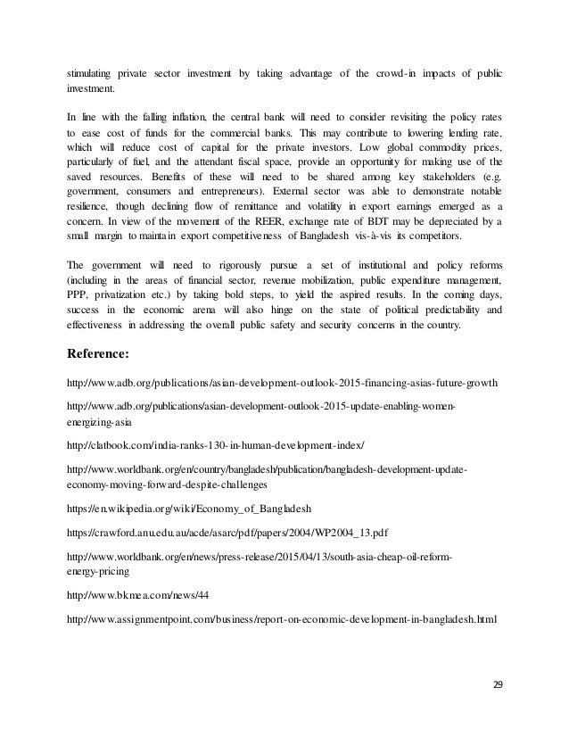 Growth and Economic Development of Bangladesh