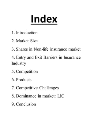 Analysis of Indian Insurance Industry | DOCX