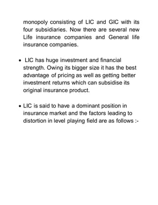 Analysis of Indian Insurance Industry | DOCX