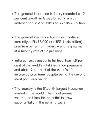 Analysis of Indian Insurance Industry | DOCX
