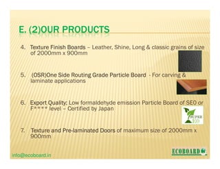 ECOBOARD - saves trees while making beautiful furniture | PDF