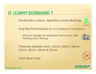 ECOBOARD - saves trees while making beautiful furniture | PDF