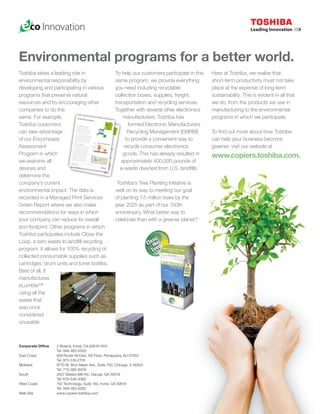 Toshiba Green Initiative | PDF