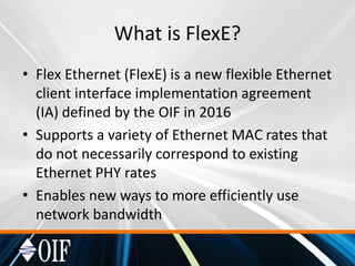 ECOC 2018 - FlexE Delivers | PPT