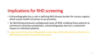 Ecocardiographic screening of rhd | PPT