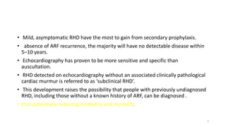 Ecocardiographic screening of rhd | PPT