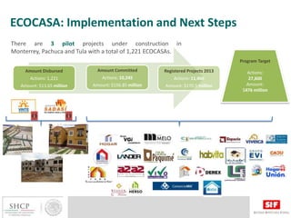 Ecocasa program final november 2013 | PPTX