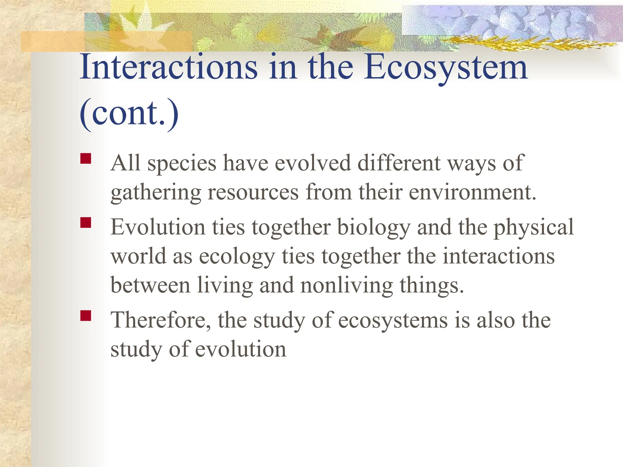 Ecosystem, habitat and community, Niche ppt | PPT