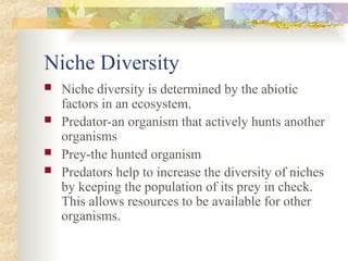 Ecosystem, habitat and community, Niche ppt | PPT