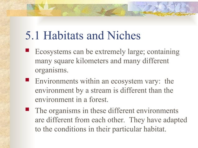 Ecosystem, habitat and community, Niche ppt | PPT