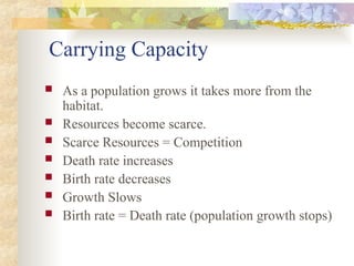 ecosystem and its niches and population. | PPT