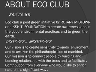 Eco club | PPTX | Gardening | Home & Garden