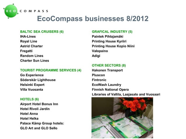 Ecocompass presentation | PPTX | Environmental Services Industry | Industries