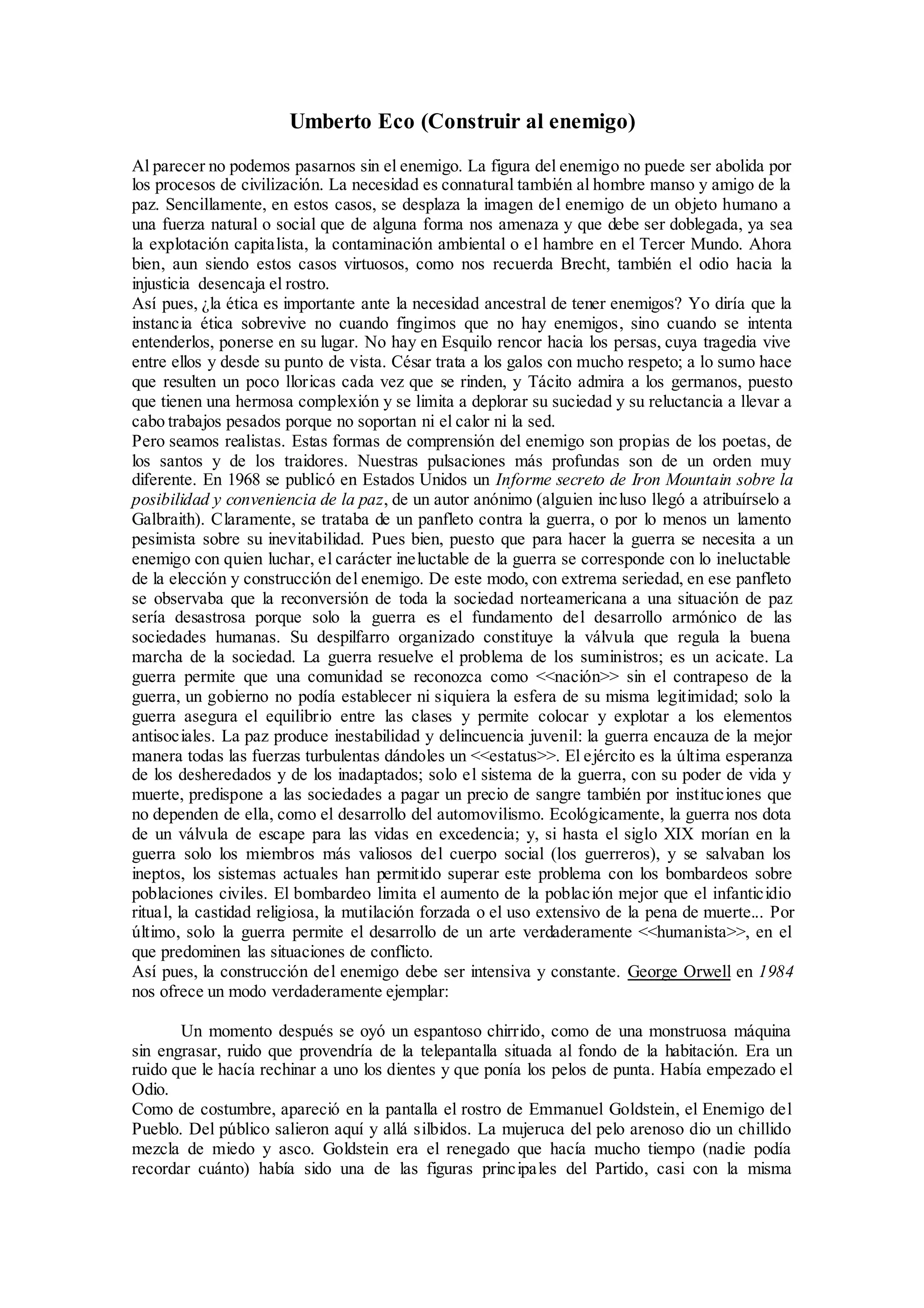 Eco construir enemigo | DOCX