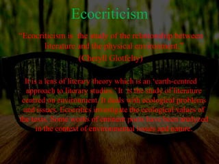 Ecocritical study of selected poems of william wordsworth | PPT