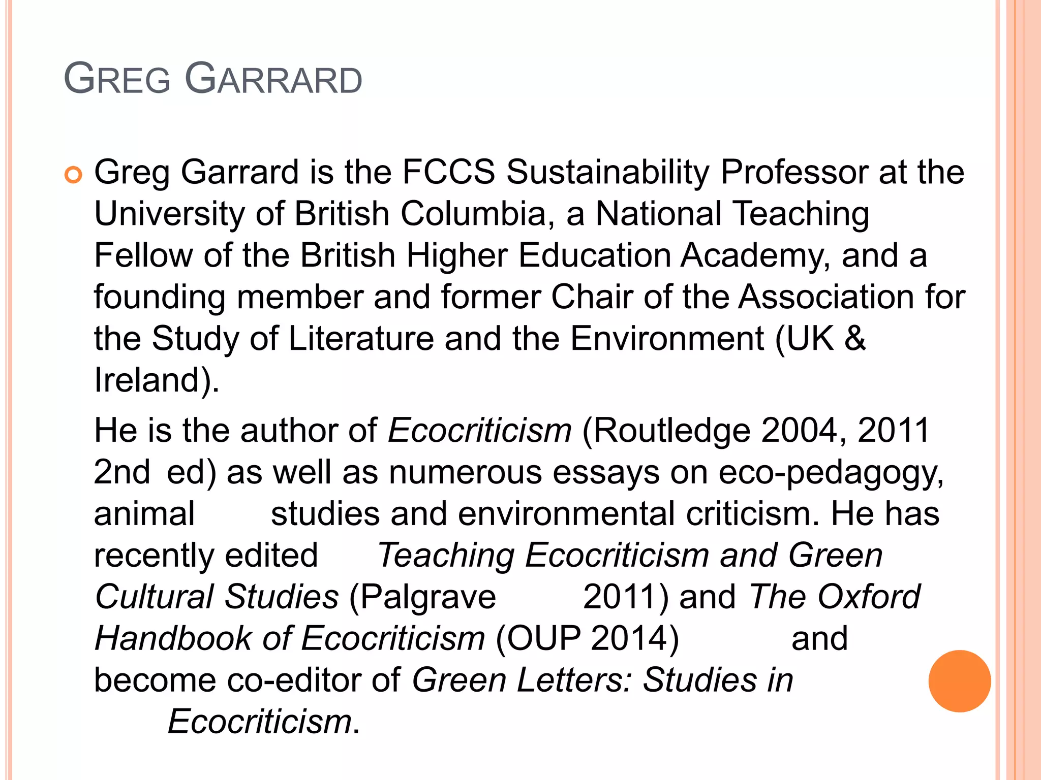 Ecocriticism as a concept | PPT