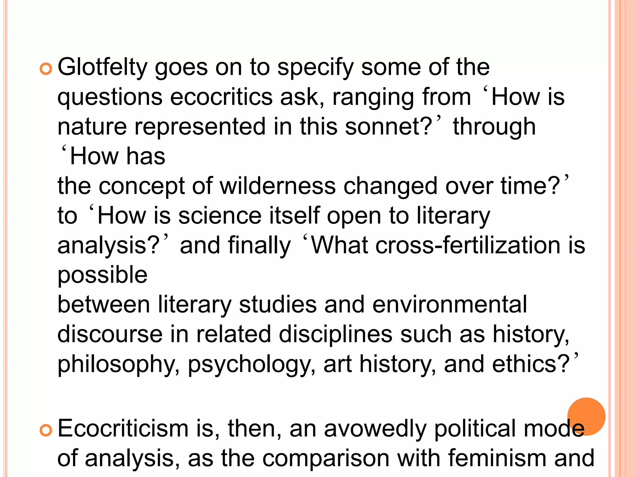 Ecocriticism as a concept | PPT