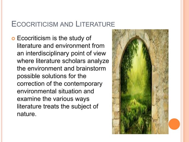 Ecocriticism as a concept | PPT