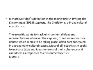 Introduction to the Theory of ecocriticism.ppt