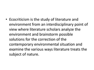 Introduction to the Theory of ecocriticism.ppt