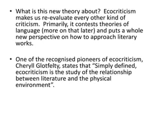 Introduction to the Theory of ecocriticism.ppt