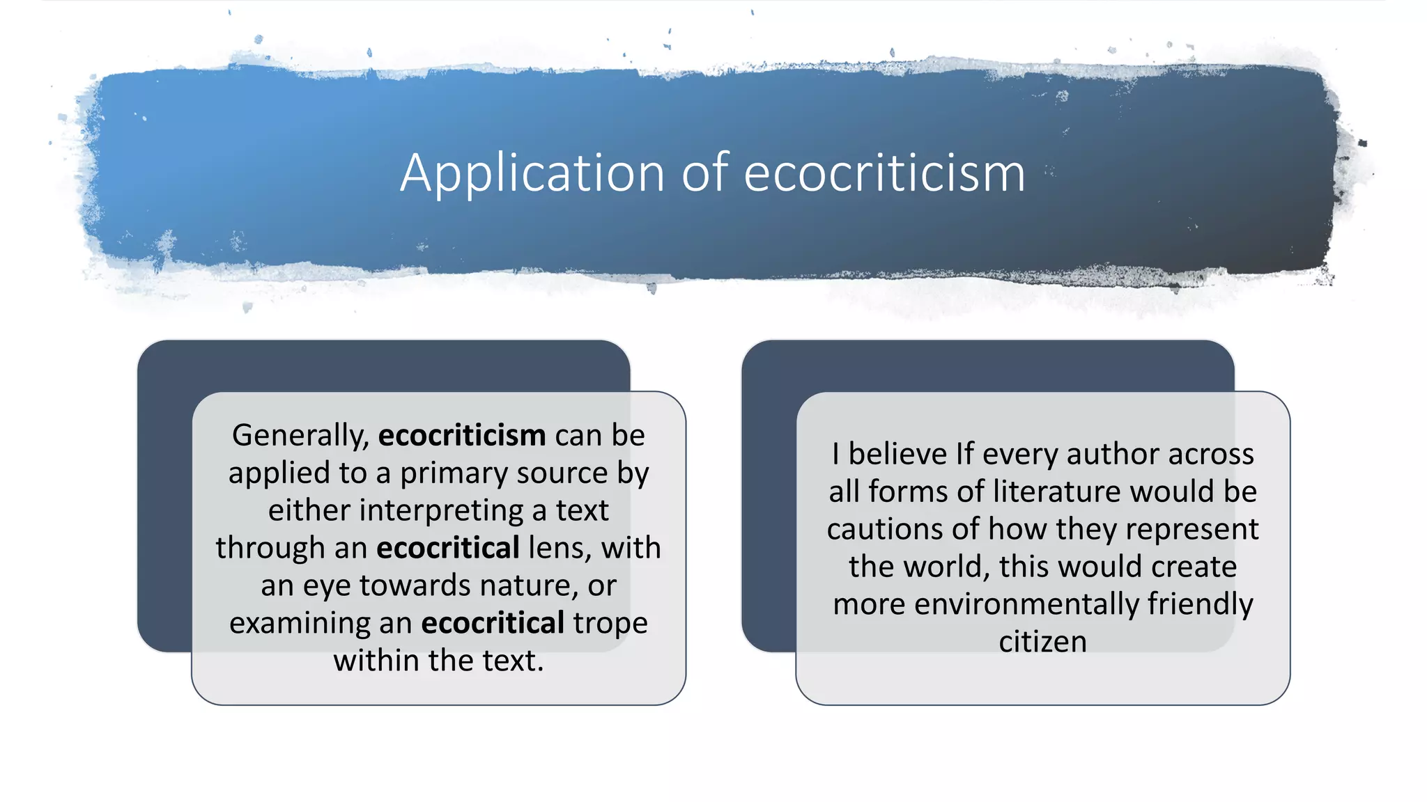 Ecocriticism for slideshare | PPTX