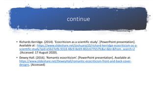 Ecocriticism for slideshare | PPTX