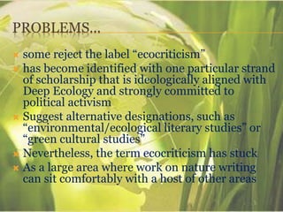 Ecocriticism in literature Introduction | PPTX