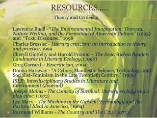 Ecocriticism in literature Introduction | PPTX