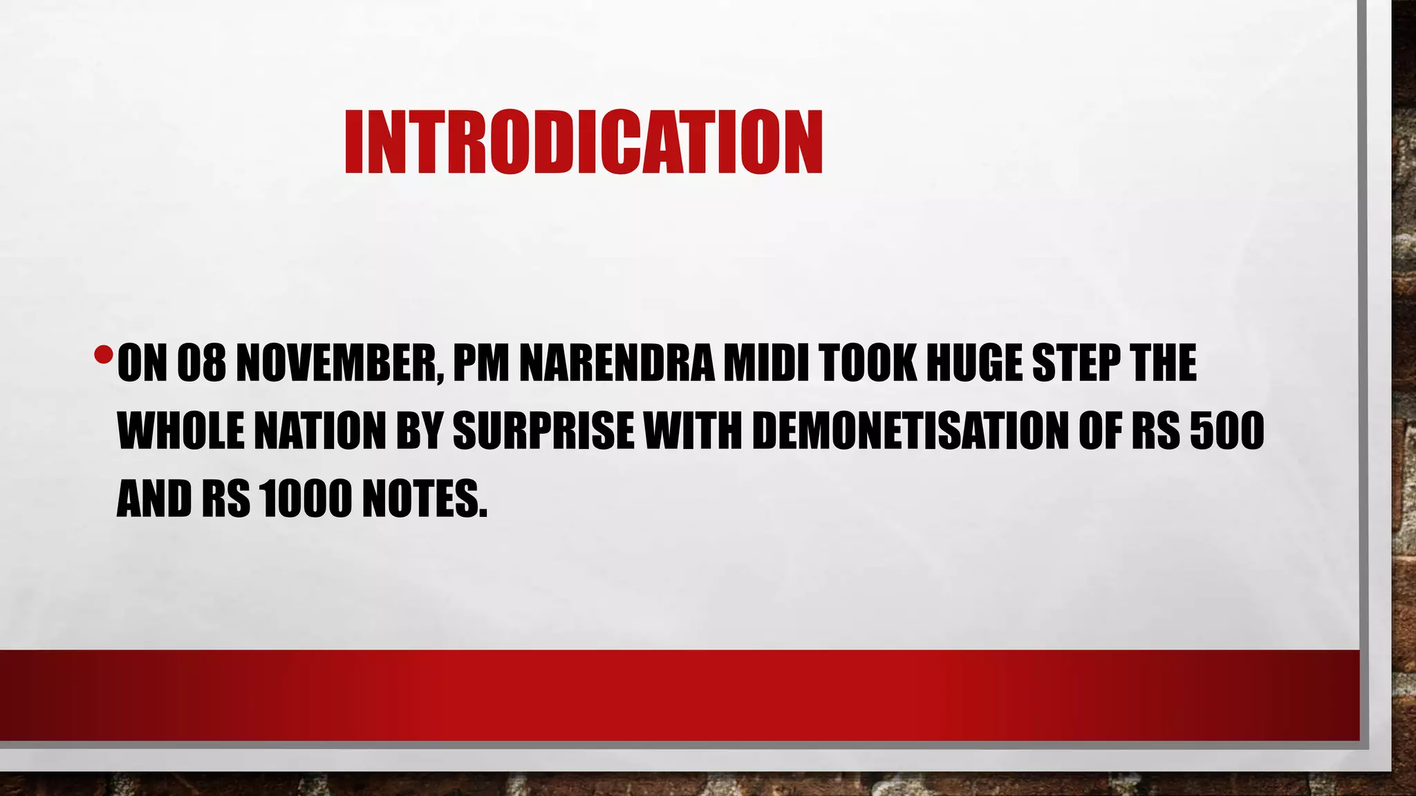 Economics demonetization presentation | PPTX