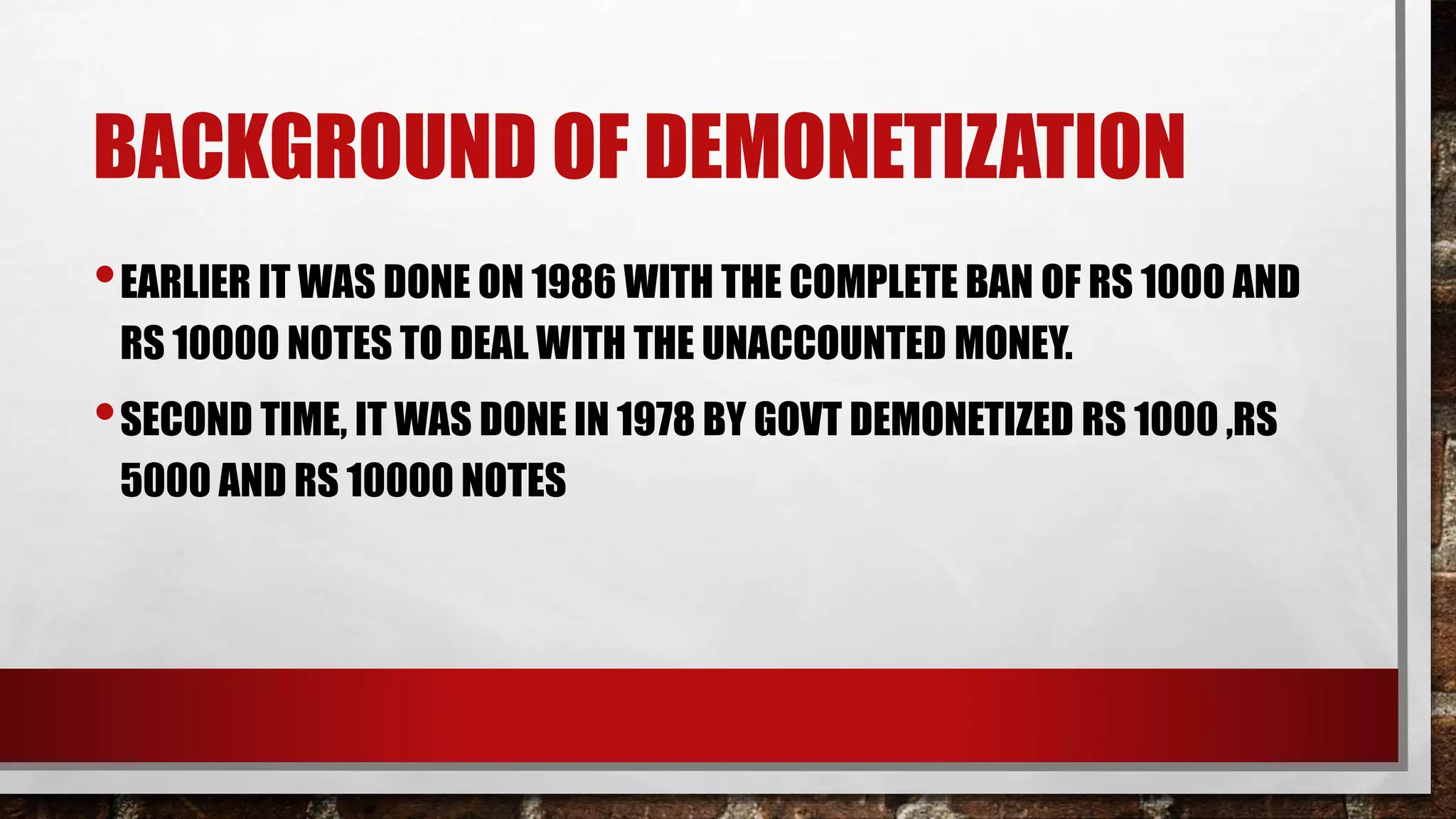 Economics demonetization presentation | PPTX
