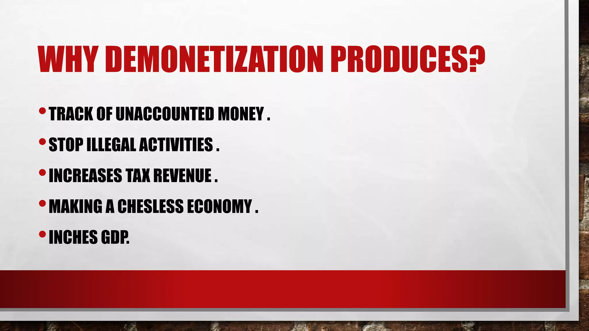 Economics demonetization presentation | PPTX