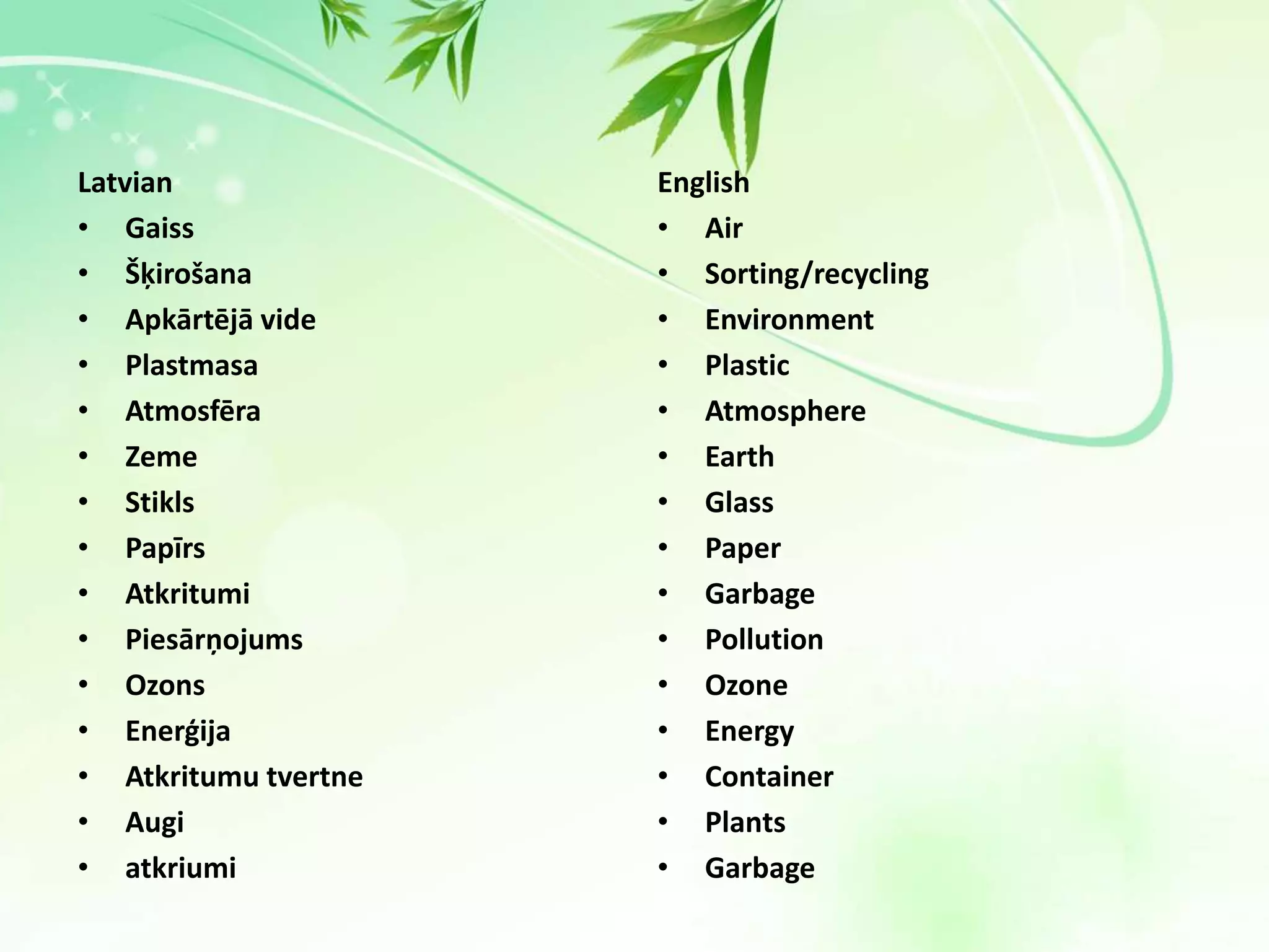 Eco dictionary | PPTX