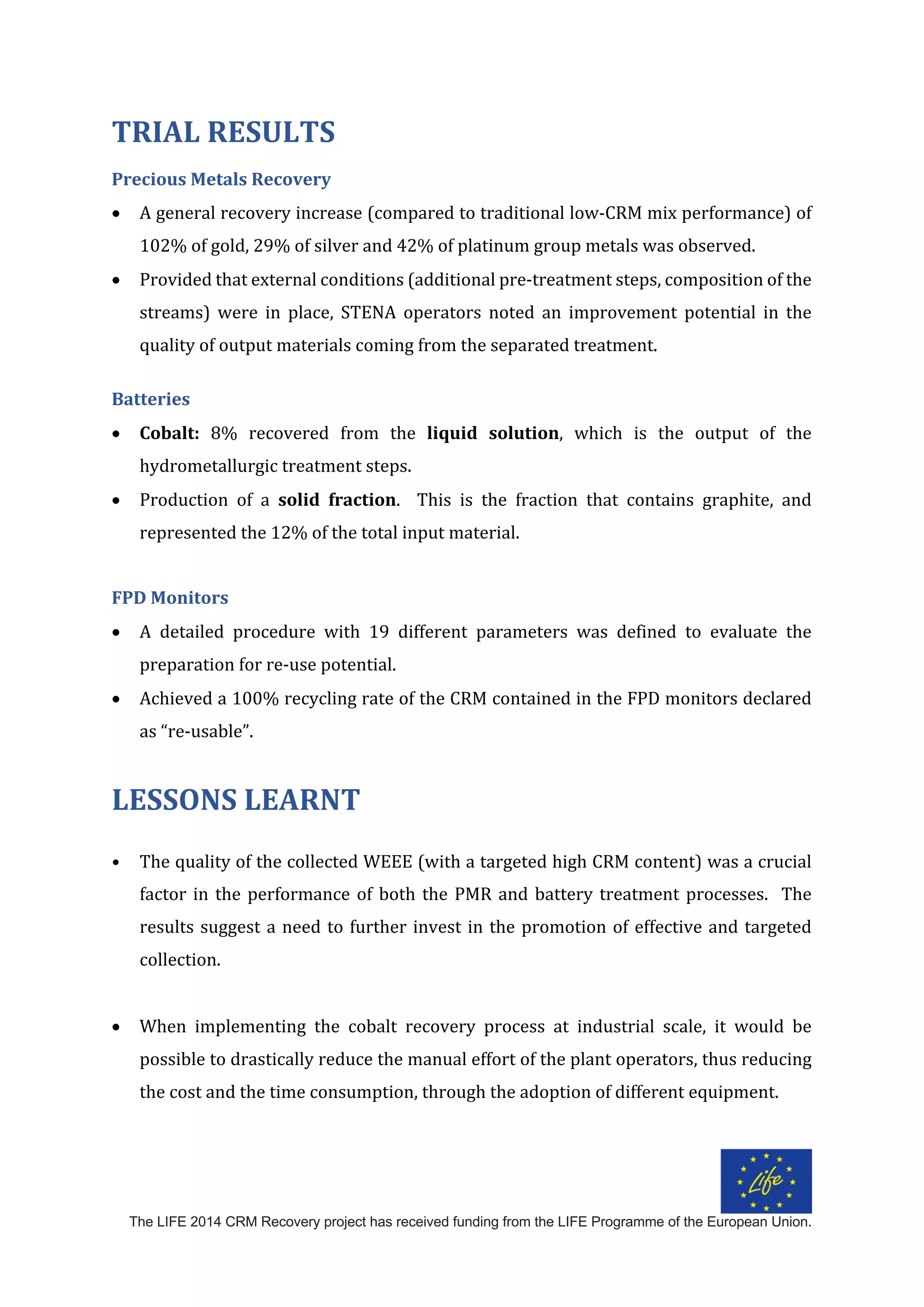 Critical Raw Materials - Working towards a second life for Critical Raw ...