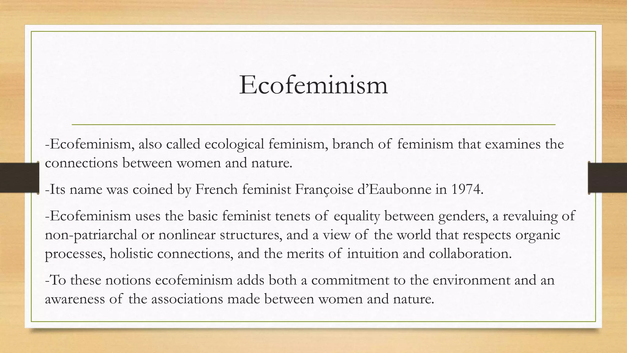 Ecofeminism | PPTX