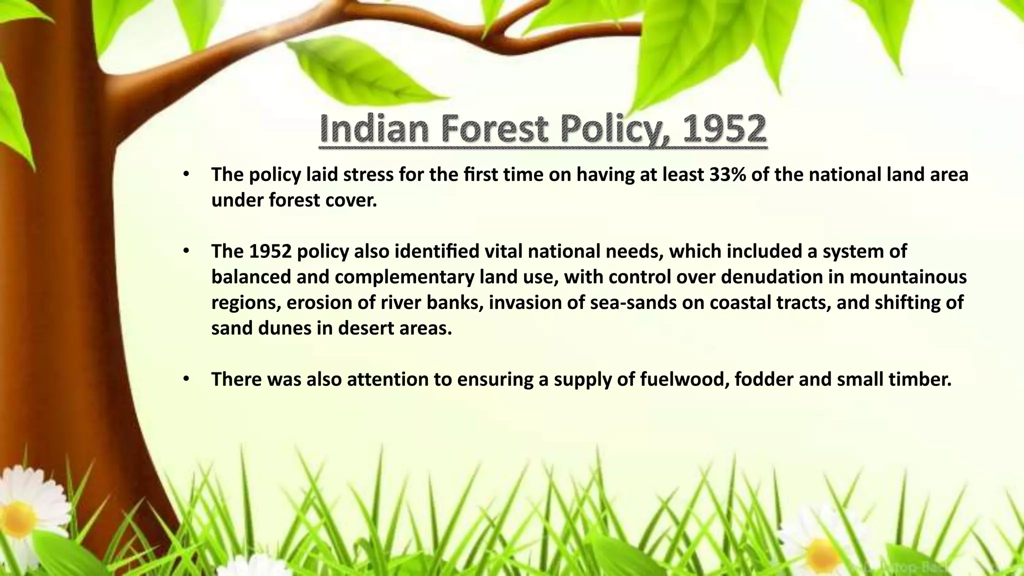 Forest Policies Of India, | PPTX