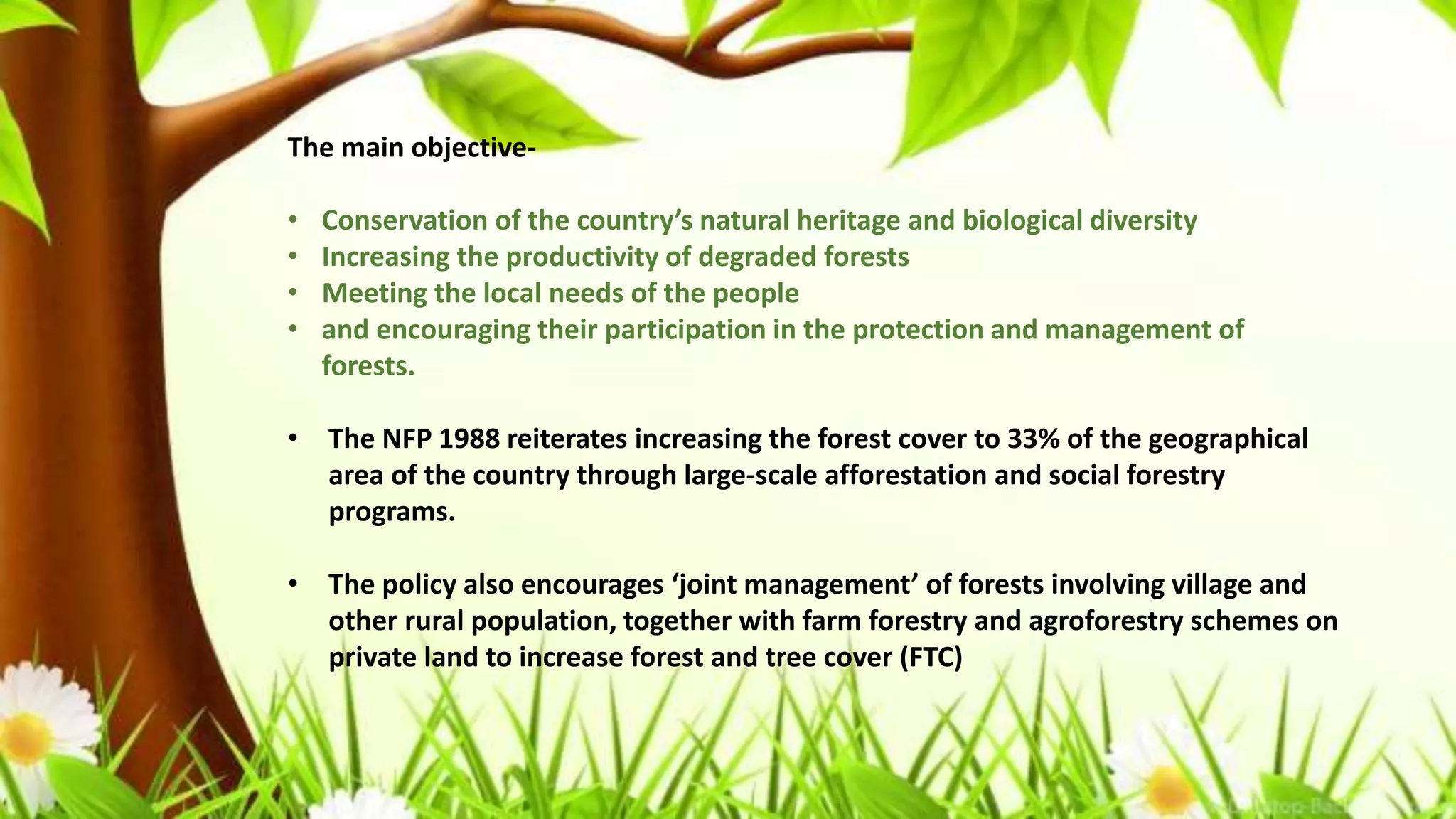 Forest Policies Of India, | PPTX