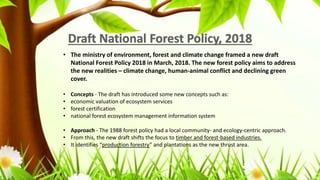 Forest Policies Of India, | PPTX