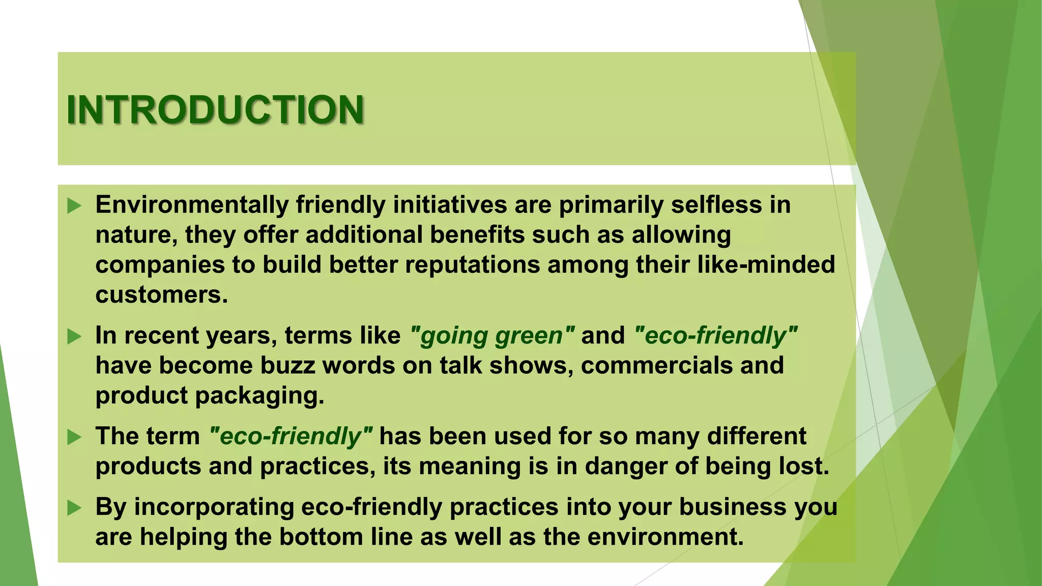 Eco-Friendly Manufacturing and Packaging & Eco-Friendly Business | PPTX