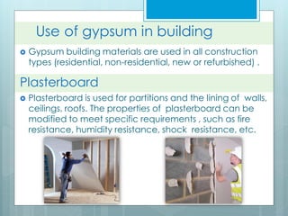 Ecofriendly material GYPSUM BOARDS | PDF