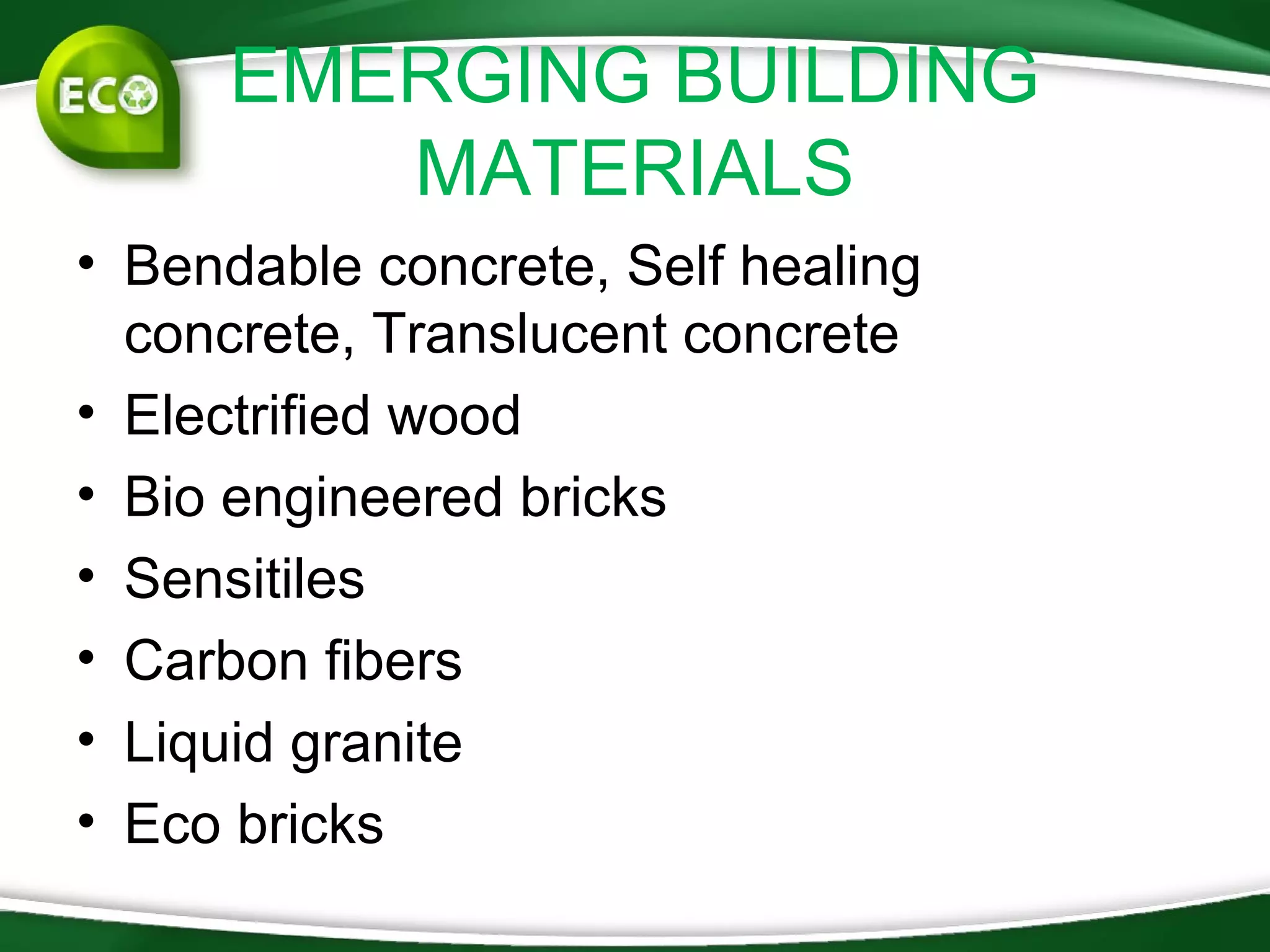 Eco friendly materials | PPT