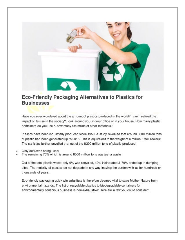 Eco-Friendly Packaging Alternatives to Plastics for Businesses Eco-Friendly Packaging Alternatives to Plastics for Businesses