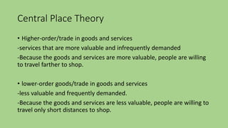 Theoretical extension of the Christaller model by August Losch | PPT