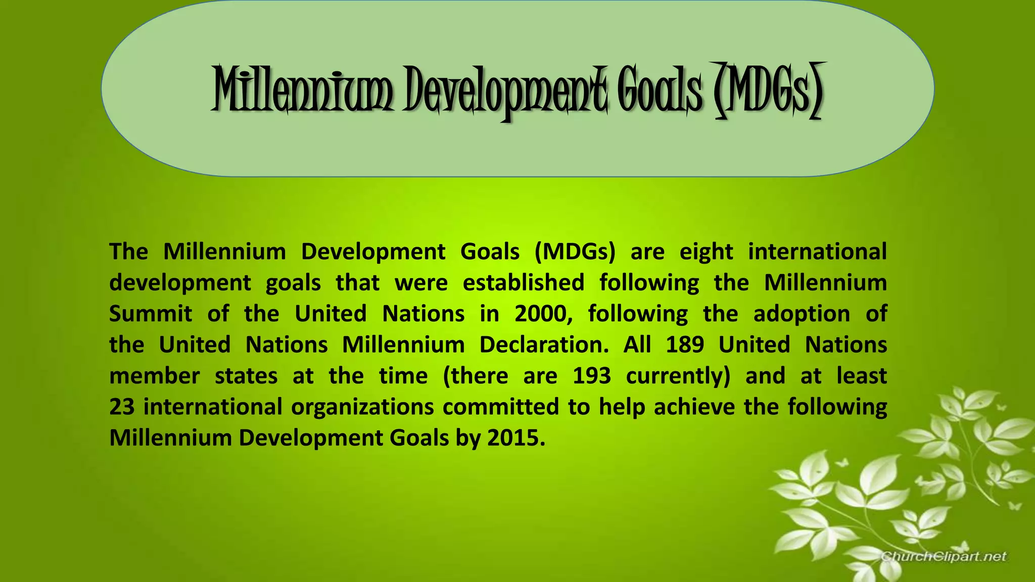 millennium development Goals | PPTX
