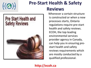Occupational Health & Safety Programs and Services Canada | PPT