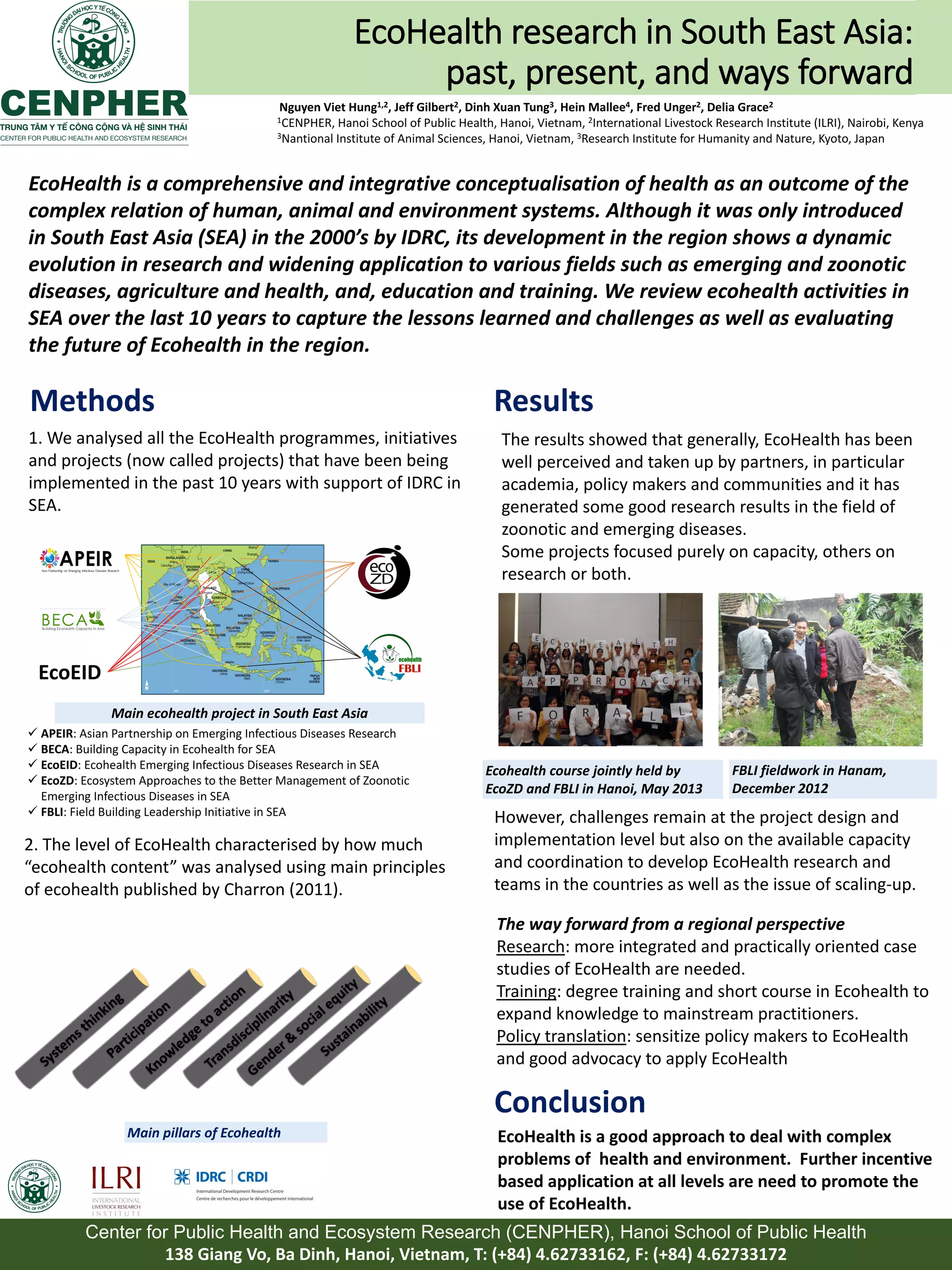 Ecohealth in Southeast Asia: Past, present and ways forward | PDF