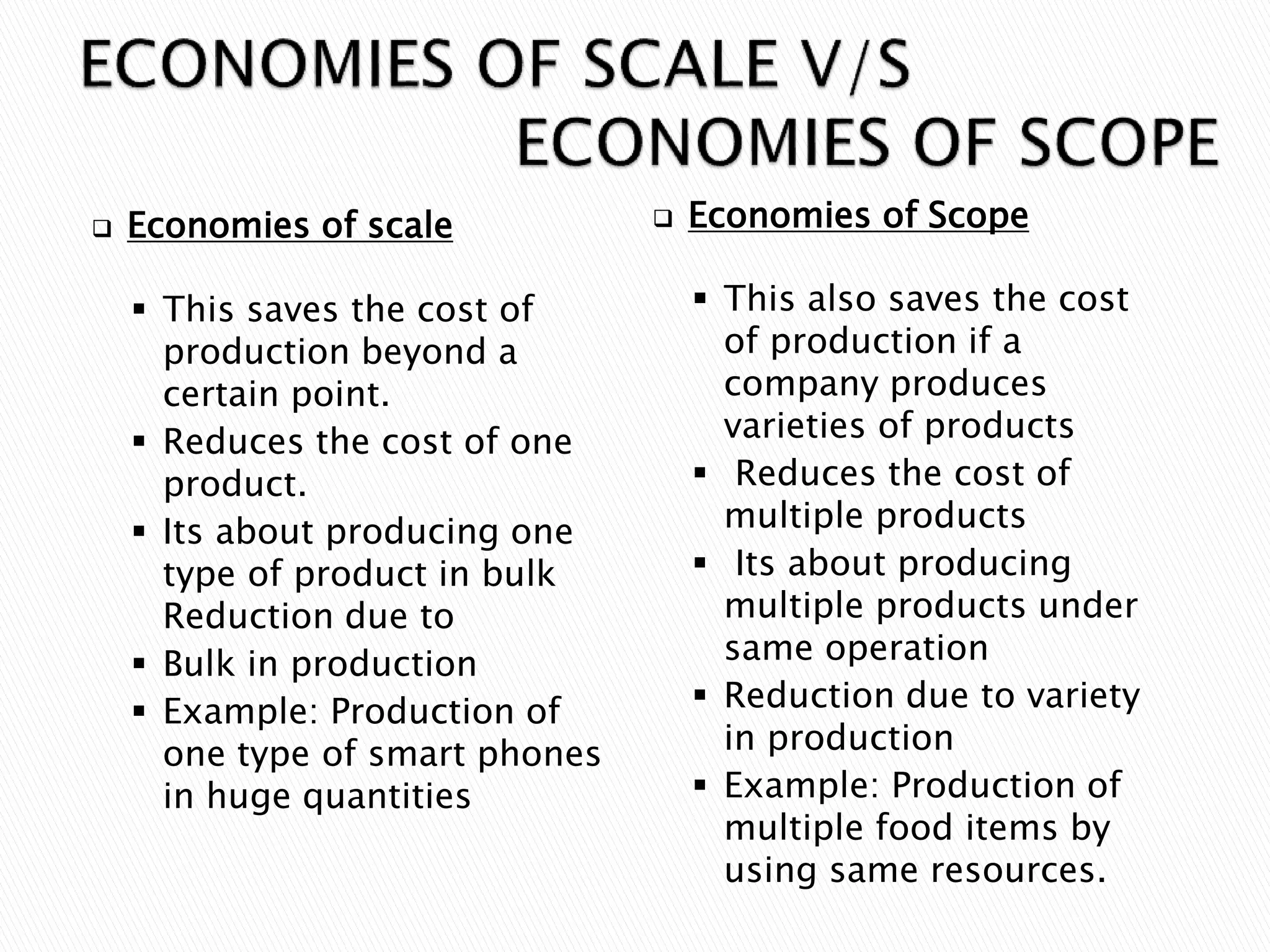 Economies of Scope | PPTX