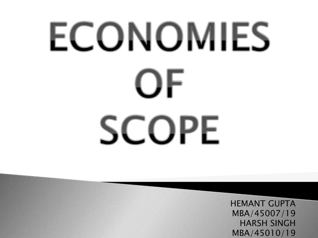 Economies of Scope | PPTX